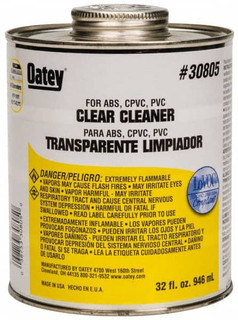 Oatey 32 oz All-Purpose Cleaner Clear, Use with ABS, PVC & CPVC For All ...
