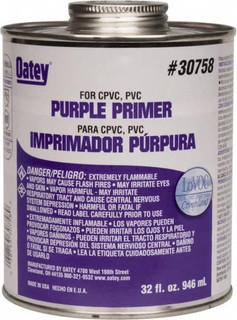 Oatey 32 oz All Purpose Primer/Cleaner Purple, Use with PVC & CPVC ...