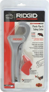 Ridgid 1/8" to 1-3/8" Pipe Capacity, Single Stroke Cutter Cuts Plastic ...