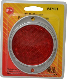 Peterson Manufacturing 3" Diam, Red Lens & Reflector Steel V472R ...