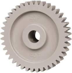 Made in USA 20 Pitch, 2" Pitch Diam, 2.1" OD, 40 Tooth Spur Gear 3/8 ...