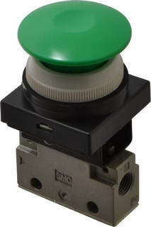 SMC Pneumatics 0.14 CV Rate, 1/8" NPT Inlet Mechanical Valve 3 Way, 2 ...