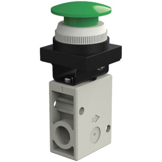SMC Pneumatics 1.00 CV Rate, 1/4" NPT Inlet Mechanical Valve 3 Way, 2 ...
