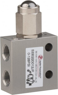 PRO-SOURCE 1/8" NPT 3 Way, 2 Position Mini Mechanical Valve 0.298 CV ...