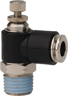 PRO-SOURCE 1/4" NPT x 1/4" Tube OD Right Angle Flow Control Valve 0 to ...
