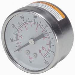 Parker Hannifin Stainless Steel FRL Pressure Gauge Use with PB11/PR10 ...