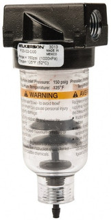 Wilkerson 1/4" Port, 4.26" High x 1.69" Wide, Miniature FRL Filter with ...