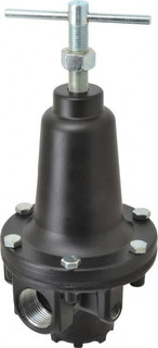 Parker Hannifin 1 NPT 2 - 125 psi Heavy-Duty T-Handle Zinc Regulator ...