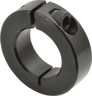 Climax 1" Bore, Steel, One Piece Clamp Collar 1-3/4" Outside Diam, 1/2 ...