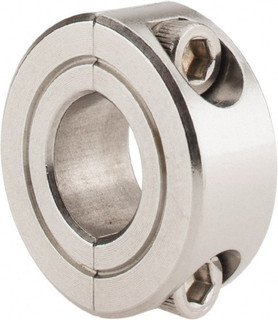 Climax 7/16" Bore, Stainless Steel, Two Piece Shaft Collar 15/16 ...