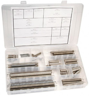 Made in USA 80 Piece, Galvanized Hard Drawn Wire Extension Spring ...