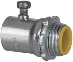 Crouse-Hinds 1/2" Trade EMT Conduit Connector Steel, Insulated ...