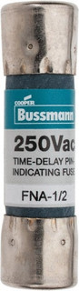 Bussmann 250 VAC, 0.5 Amp, Time Delay Pin Indicator Fuse Fuse Holder ...