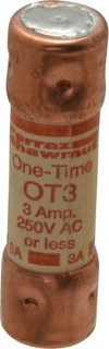 Ferraz Shawmut 250 VAC/VDC, 3 Amp, Fast-Acting General Purpose Fuse ...
