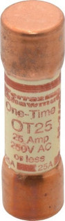 Ferraz Shawmut 250 VAC/VDC, 25 Amp, Fast-Acting General Purpose Fuse ...