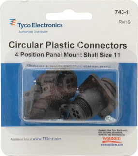TE Connectivity Panel Mount Plug and Receptacle Kit 11 to 4 AWG ...