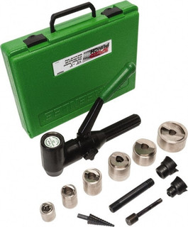 Greenlee 19 Piece, .885 to 2.416" Punch Hole Diam, Hydraulic Knockout ...
