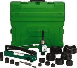 Greenlee 20 Piece, 4" Punch Hole Diam, Hydraulic Knockout Set Round ...