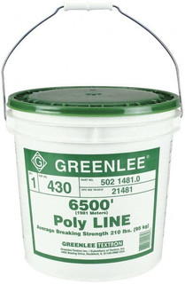 Greenlee 5,200 Ft. Long, Polyline Rope 240 Lb. Breaking Strength 431 ...