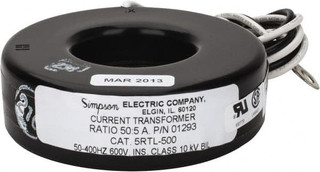 Simpson Electric 2 VA Burden, 50 Amp AC Input, 5 Amp AC Output, 50 to ...