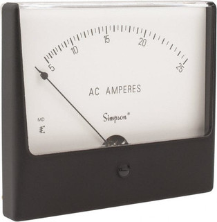 Simpson Electric Analog, AC Ammeter, Panel Meter 60 Hz, 0.002 Ohms at ...