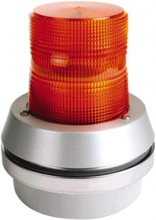 Edwards Signaling 24 VDC, LED, Amber, Flashing Light 65 Flashes per min ...