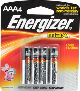 Energizer 4 Qty 1 Pack Size AAA, Alkaline, 4 Pack, Standard Battery 1.5 ...