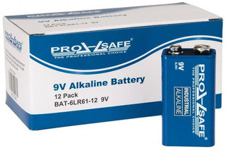 PRO-SAFE Pack of 12 Size 9V, Alkaline, Standard Batteries 9 Volts ...