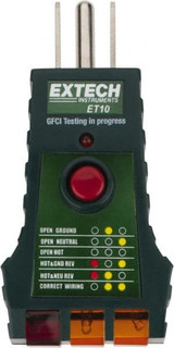 Extech Receptacle Tester with GFCI ET10 - 65375289| Penn Tool Co., Inc