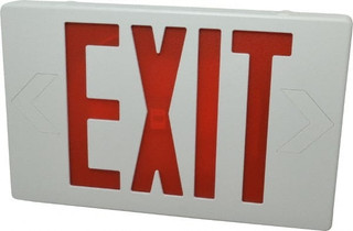 Mule 1 Face, 2 Watt, White, Polycarbonate, LED, Illuminated Exit Sign ...