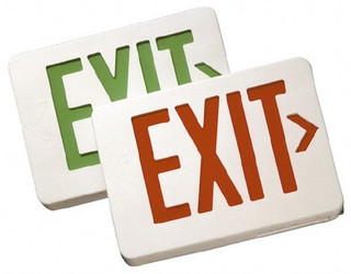 Mule 1 Face, 2 Watt, White, Polycarbonate, LED, Illuminated Exit Sign ...