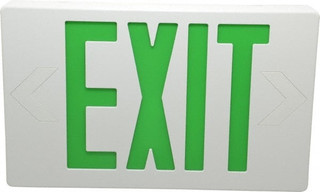 Mule 1 Face, 5 Watt, White, Polycarbonate, LED, Illuminated Exit Sign ...