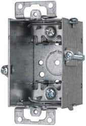 Crouse-Hinds 3 x 2 x 2-1/2" Steel Rectangular Switch Box 1 Gang, (5) 1/ ...