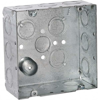 Hubbell RACO 4.69 x 4.688 x 2.188" Steel Square Device Box 2 Gangs, (16 ...