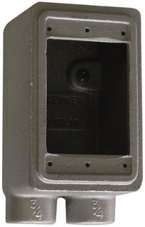O-Z/Gedney Iron Rectangular Device Box 1 Gang, 3/4" Knockouts FSS-1-75 ...