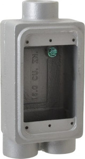 O-Z/Gedney Iron Rectangular Device Box 1 Gang, 3/4" Knockouts FSCC-1-75 ...