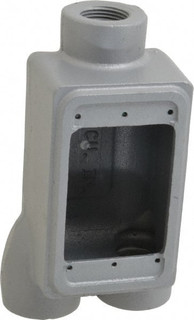 O-Z/Gedney Iron Rectangular Weather Resistant Outlet Box 1 Gang, 3/4 ...
