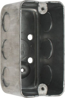 Thomas & Betts 4 x 2-1/8 x 2-1/8" Steel Rectangular Outlet Box 1 Gang ...