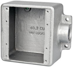 Thomas & Betts Iron Rectangular Device Box 2 Gangs, (1) 3/4" Knockout ...