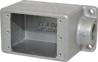 Thomas & Betts 2-3/4 Iron Rectangular Device Box 1 Gang, (1) 3/4 ...