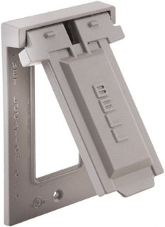 Hubbell RACO 1 Outlet, Powder Coat Finish, Rectangle Weather Resistant ...