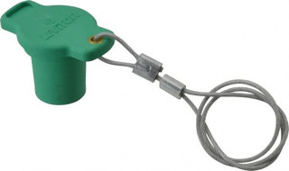 Leviton 3R NEMA Rated, Male, Green Single Pole Protective Cap For Use ...