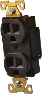 Cooper Wiring Devices 125 VAC 15A NEMA 5-15R Industrial Grade Brown ...