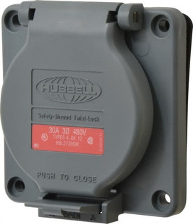Hubbell Wiring Device-Kellems 480 VAC, 30 Amp, L16-30R NEMA, Self ...