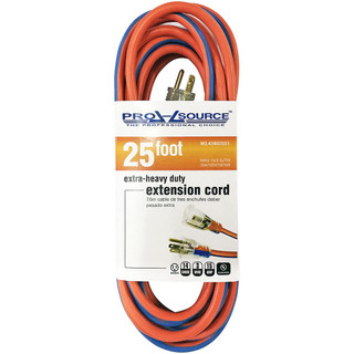 PRO-SOURCE 25 ft., 14/3 Gauge/Conductors, Orange/Blue Outdoor Extension ...
