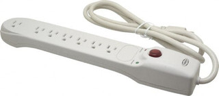 Hubbell Wiring Device-Kellems 7 Outlets, 125 Volts, 15 Amps, 6 ft. Cord ...