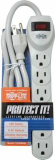 Tripp Lite 6 Outlets, 120 Volts, 15 Amps, 2 ft. Cord, Power Outlet ...