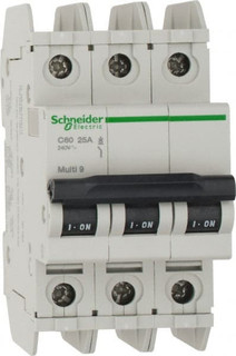 Schneider Electric 25 Amp, 125 VDC, 240 VAC, 60 VDC, 3 Pole, DIN Rail ...