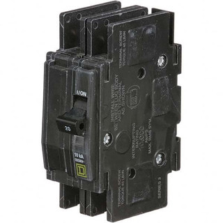 Square D 20 Amp, 240 VAC, 2 Pole, Panel Mount Miniature Circuit Breaker ...