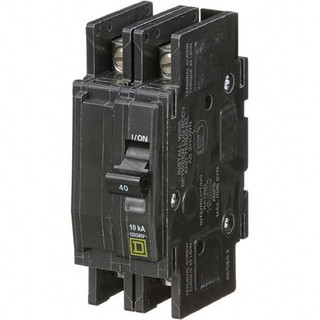 Square D 40 Amp, 240 VAC, 2 Pole, Panel Mount Miniature Circuit Breaker ...